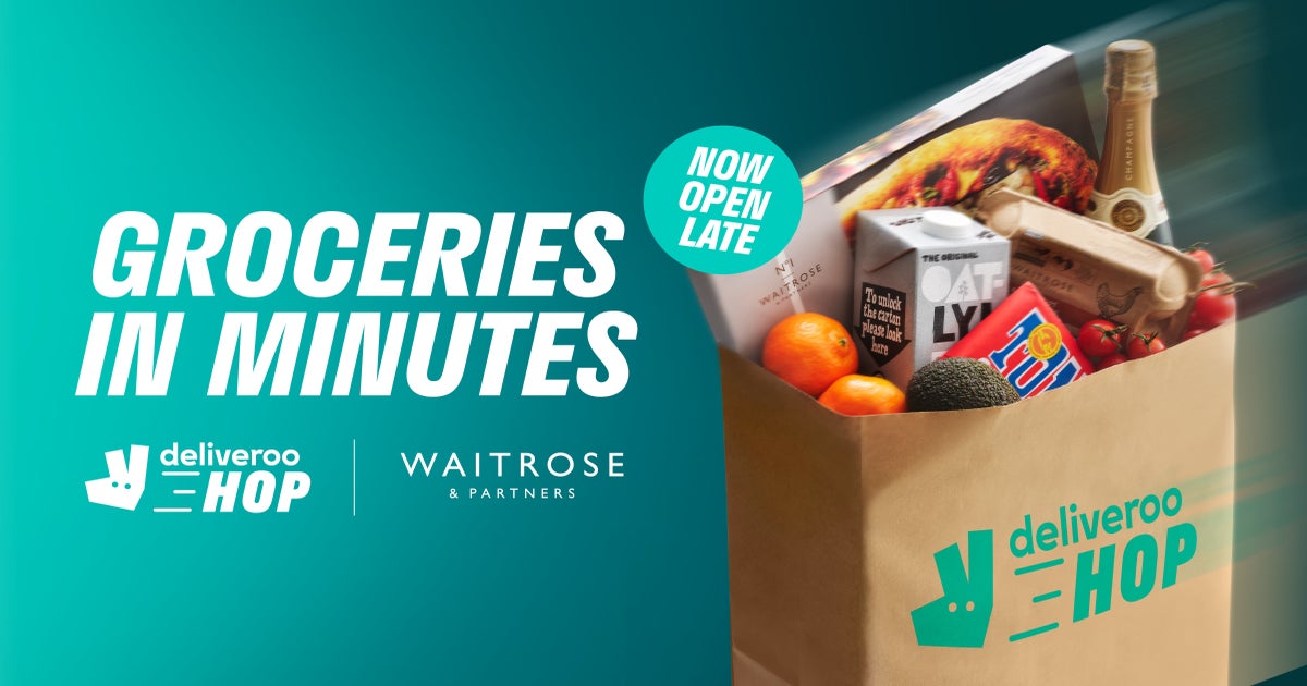 Deliveroo HOP with Waitrose delivery from Hop Bermondsey - Order with ...