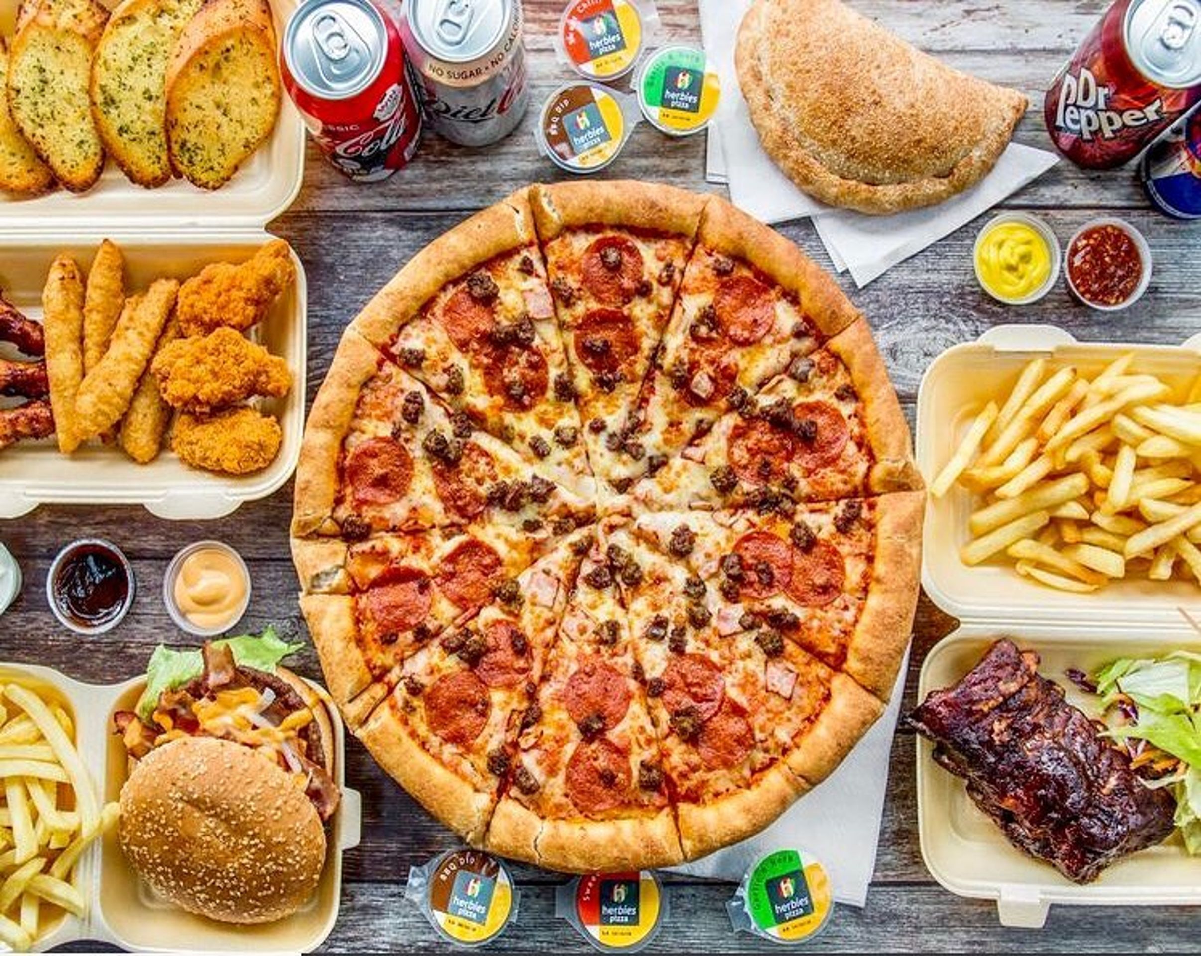 Herbie's Pizza delivery from Woking - Order with Deliveroo