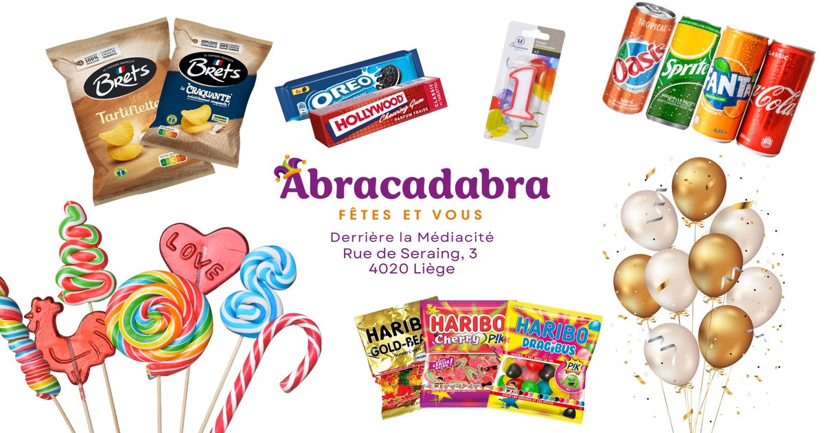 Abracadabra Candy & Surprises delivery from Liège Parc des Oblats ...