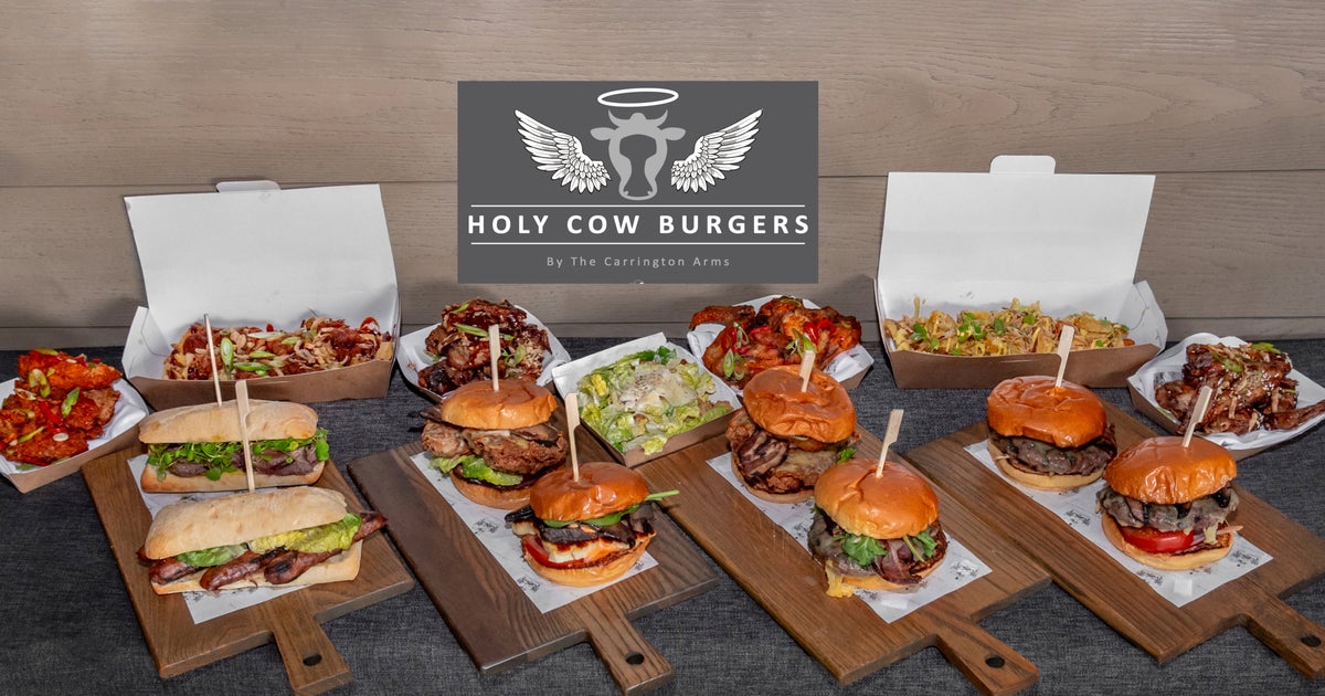 Holy Cow Burgers by The Carrington Arms delivery from St Mary - Order ...