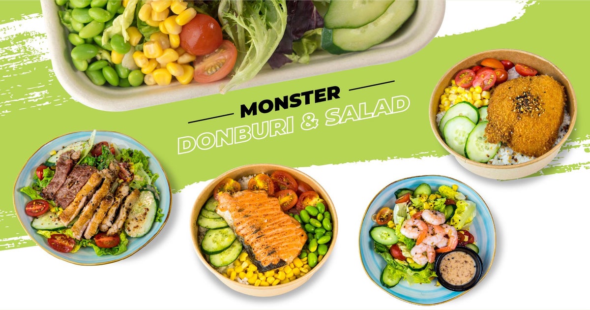 Monster Donburi & Salad - Potong Pasir delivery from Woodleigh - Order ...