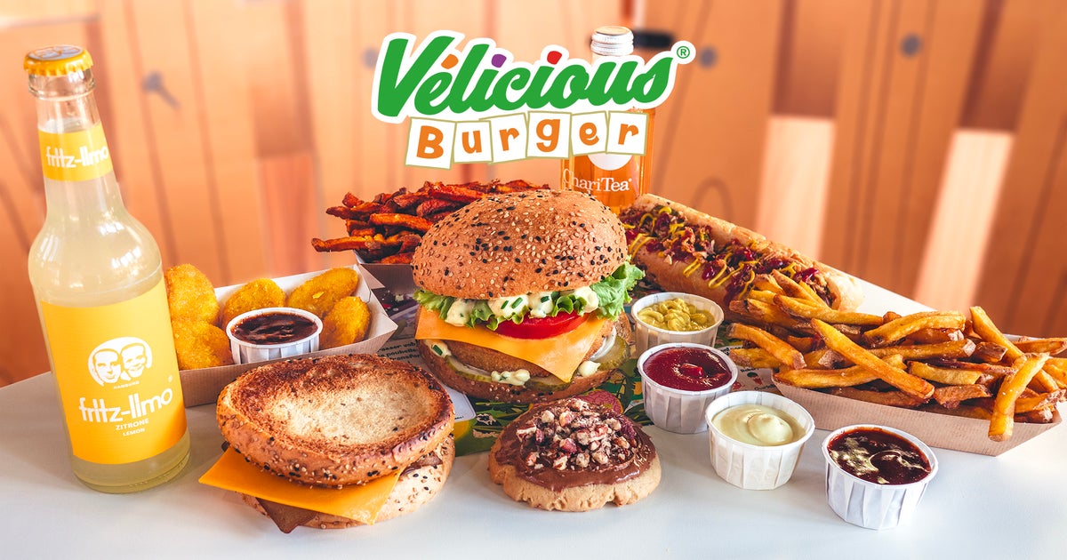 Vélicious Burger 🍔 Fast-good vegan 🌿 livre depuis Quartier Krutenau ...